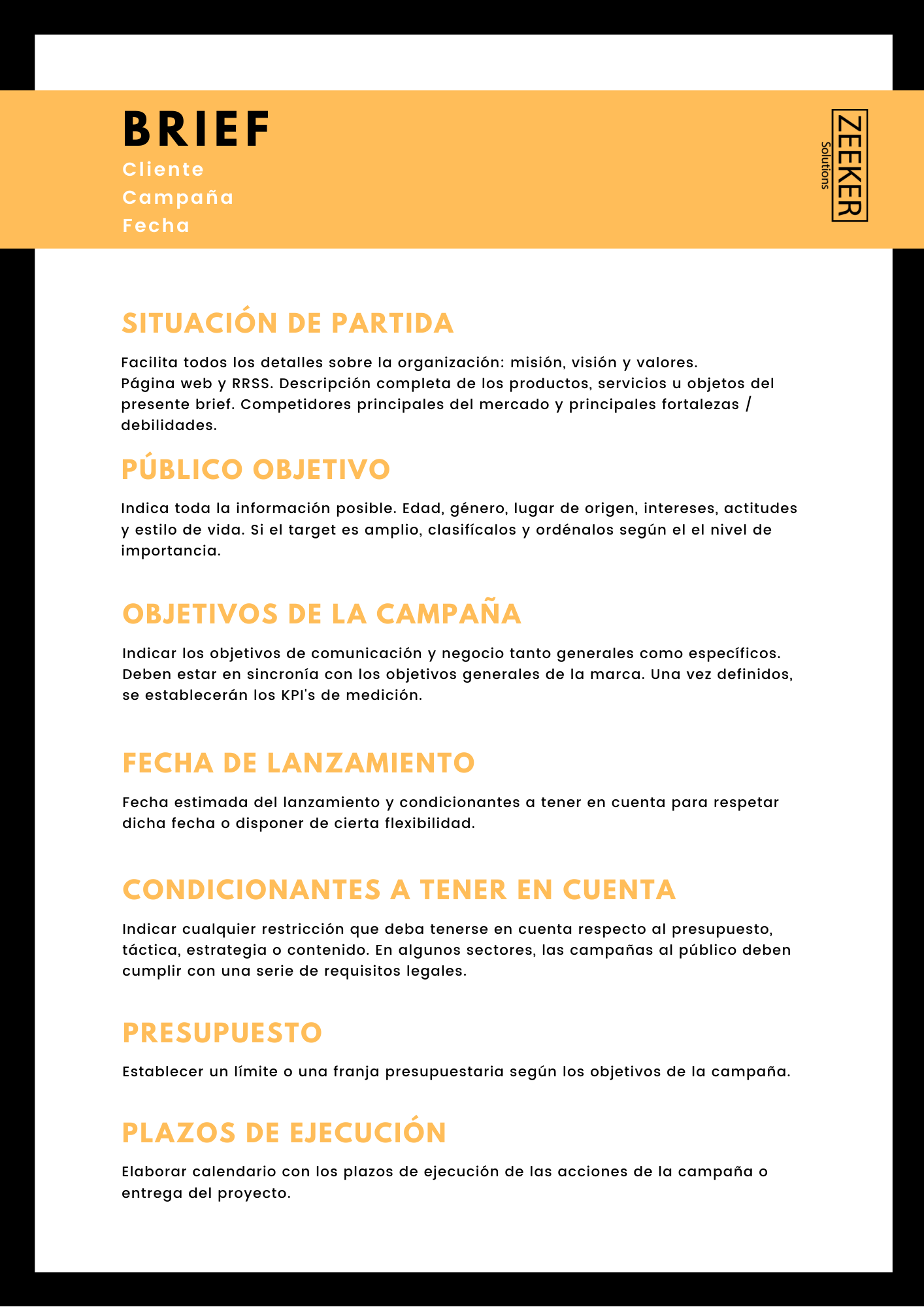 ¿Cuáles son los tipos de brief más utilizados? | Emma G.Díez